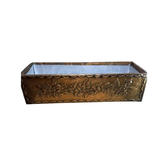 The Unbranded Brand | Accents | Vintage Copper Planter Box Embossed ...